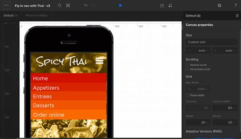 Creating A Fly In Navigation Menu
