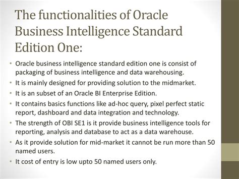 Ppt Oracle Business Intelligence Tools Powerpoint Presentation Free