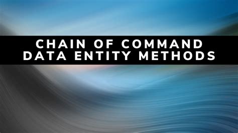 Chain Of Command Data Entity Methods Dynamics 365 Musings