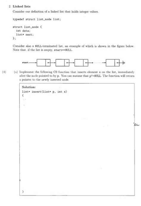 Solved 2 Linked Lists Consider Our Definition Of A Linked