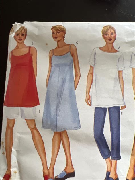Maternity Pattern 2000 Butterick Pattern 6482 Very Easy Dress Top Shorts Top Maternity Original