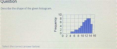 questiondescribe the shape of the given