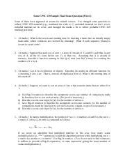 Sample Exam Questions Pdf Some CPSC Sample Final Exam Questions Part Some Of These