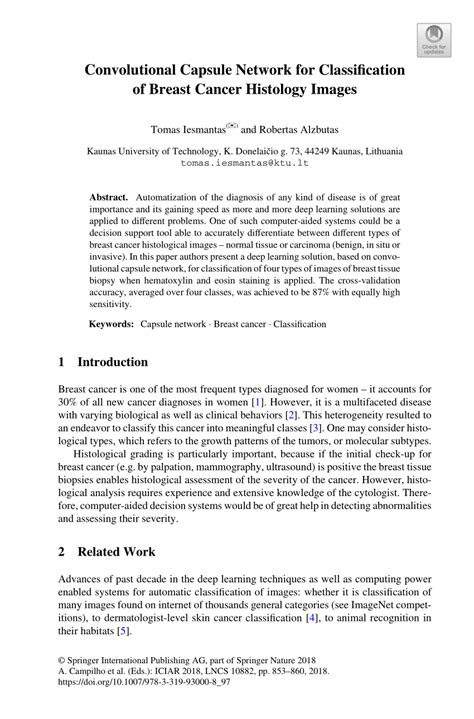 pdf convolutional capsule network for classification of breast cancer