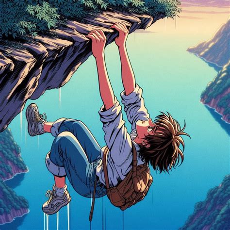 Girl Hanging Off A Cliff By Jnsamuel On Deviantart