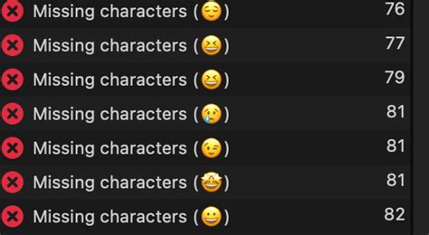 Preflight Fault Positives Regarding Missing Characters V2 Bugs Found