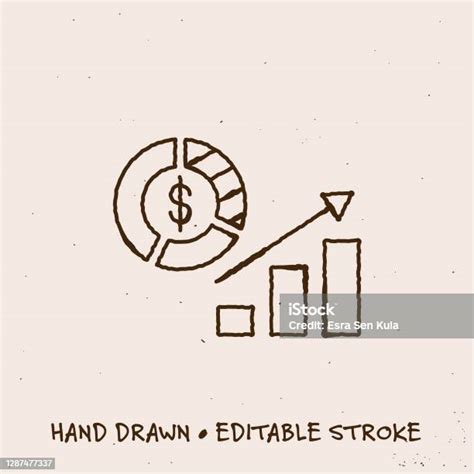 편집 가능한 스트로크가 있는 손으로 그린 재무 데이터 아이콘 경제에 대한 스톡 벡터 아트 및 기타 이미지 경제 검사 보기 계획 Istock