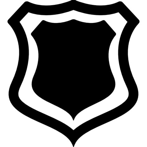 Shield Badge With Outline Icon
