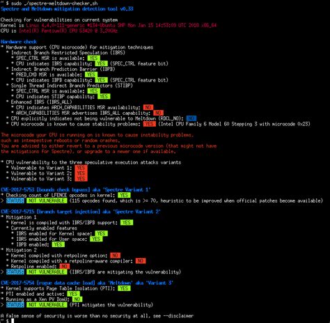 Github Speed47spectre Meltdown Checker Reptar Downfall Zenbleed