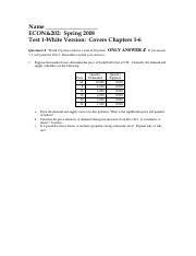 ECON Tst W Spr Pdf Name ECON Spring Test White Version Covers Chapters