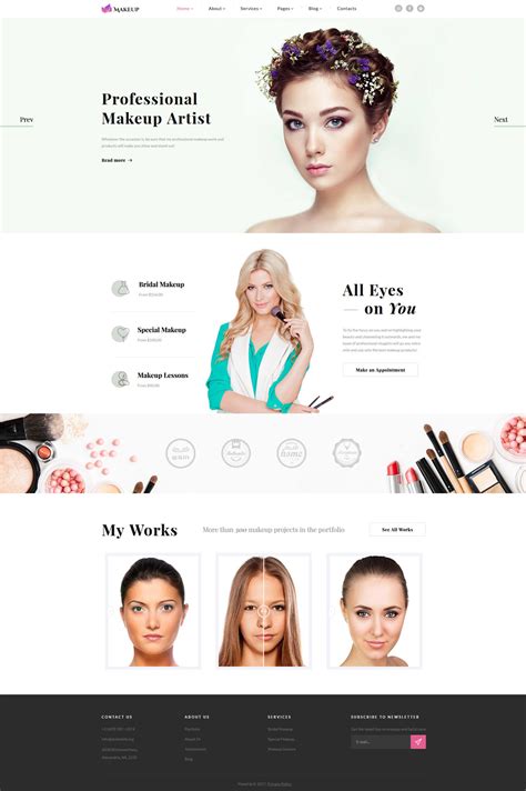 Makeup Artist And Cosmetics Responsive Website Template Zemez Html