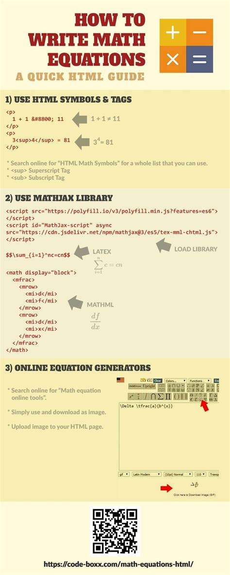 how to write math equations with html code learn front end web