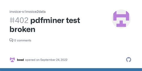 Pdfminer Test Broken · Issue 402 · Invoice Xinvoice2data · Github