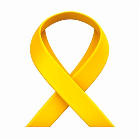 Premium Ai Image Yellow Ribbon Suicide Prevention