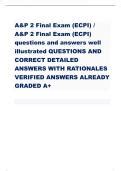 A P 2 Final Exam ECPI A P 2 Final Exam ECPI Questions And Answers Well Illustrated