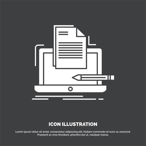 Coder Coding Computer List Paper Icon Glyph Vector Symbol For UI