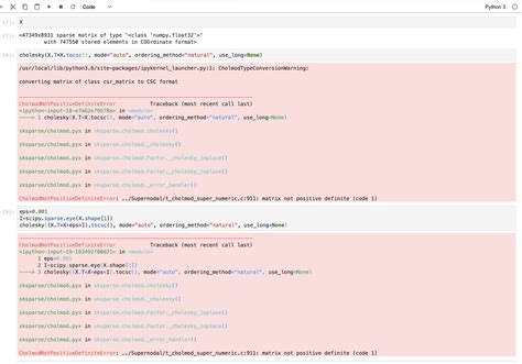 Python Choleky Decomposition Using Cholmod Package Stack Overflow