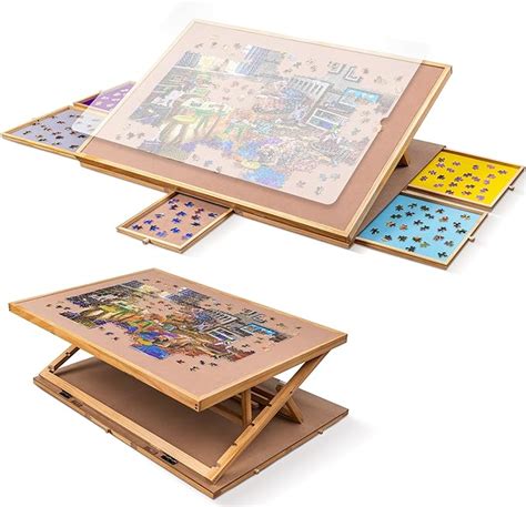 Lavievert Angle And Height Adjustable Puzzle Board With 2