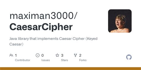 GitHub Maximan3000 CaesarCipher Java Library That Implements Caesar