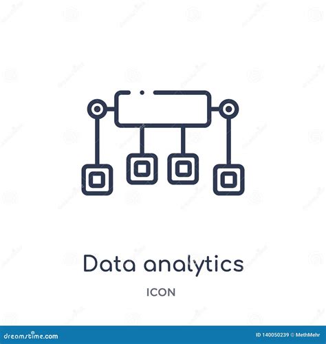Linear Data Analytics Flow Icon From Business And Analytics Outline Collection Thin Line Data