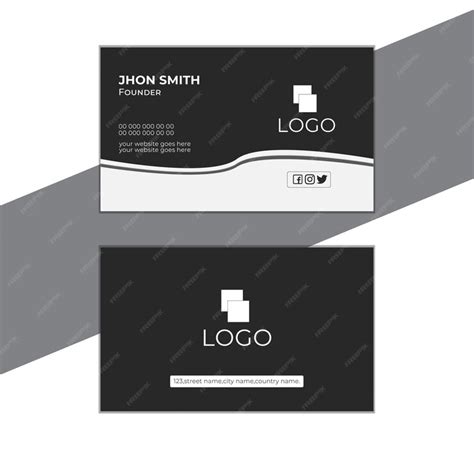 Premium Vector A Minimal Business Card Design