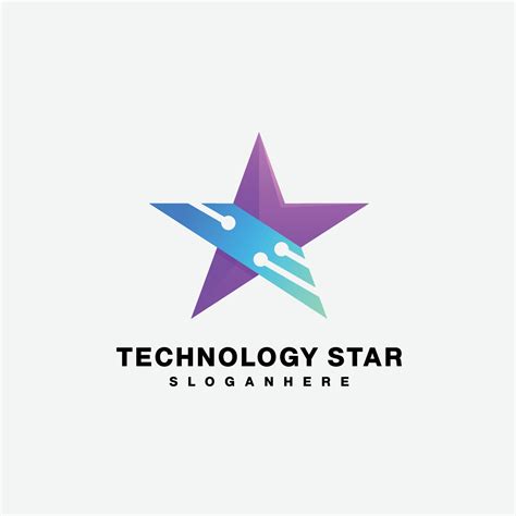 Gradient Technology Star Design Logo Vector 16313865 Vector Art At Vecteezy