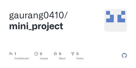 Github Gaurang0410 Mini Project