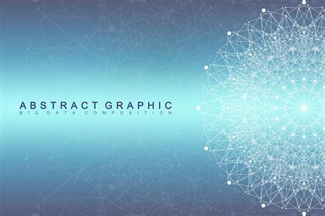 Premium Vector Graphic Abstract Background Communication Big Data Visualization Perspective
