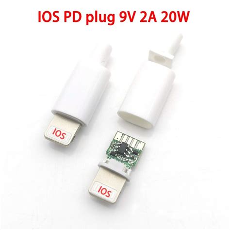 309us Usb C To Ios Welding Male Plug Connector With Chip Board 9v 2a 18w Diy 8pin Lightning