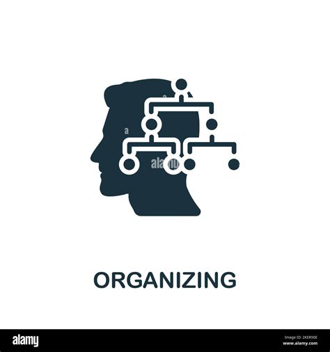 Organizing Icon Monochrome Simple Life Skills Icon For Templates Web Design And Infographics