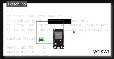 Pushbutton Wokwi ESP32 STM32 Arduino Simulator