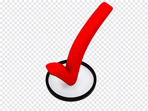 Красная галочка для презентации без фона