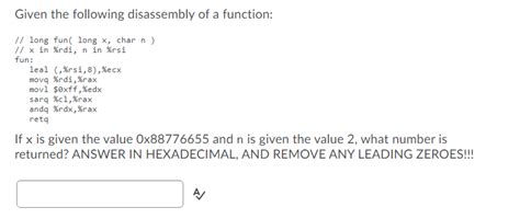 Solved Just Provide The Answer In Hexadecimal Notation Do