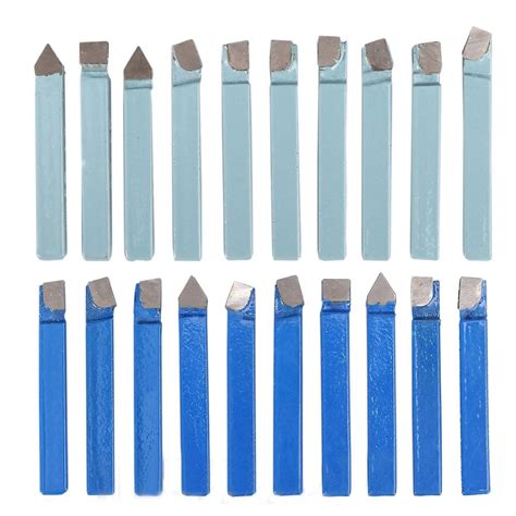 20pcs Mayitr Carbide Tip Tipped Lathe Tool Set 1 4 Shank Metal Cutter Bit Cutting Turning Tools