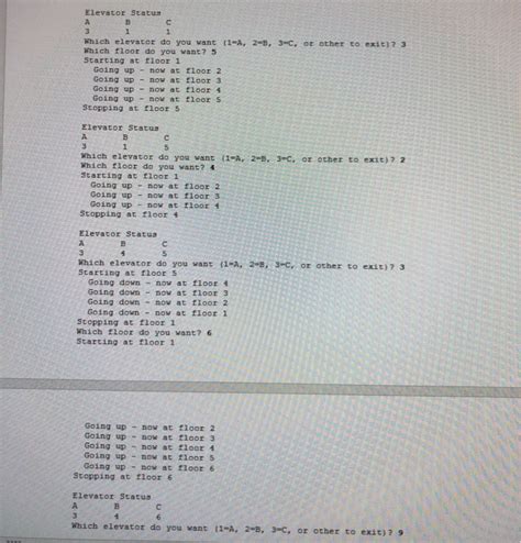 Solved Create A Class Elevator That Will Simulate The Chegg
