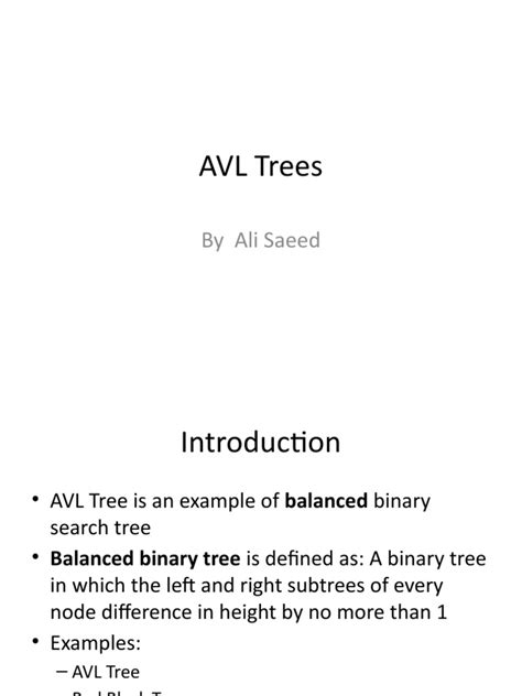 An In Depth Look At Avl Trees Definitions Properties Balancing