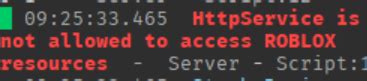 HttpService Is Not Allowed To Access ROBLOX Resources With Proxy Scripting Support