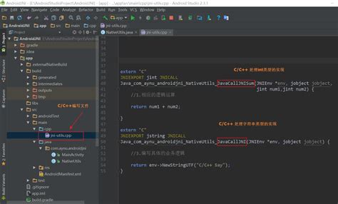 Jni Ndk Androidstudiocmake 实现java调用c C代码流程android Ndk实现java代码的流程
