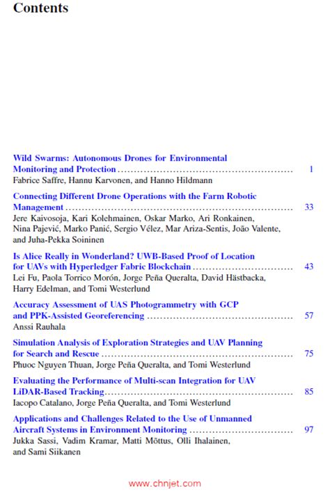 《new developments and environmental applications of drones：proceedings
