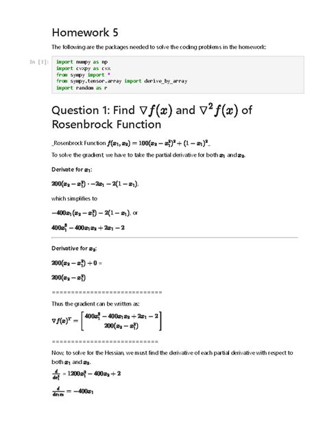 HW5 Homework Answers Homework 5 The Following Are The Packages Needed To Solve The