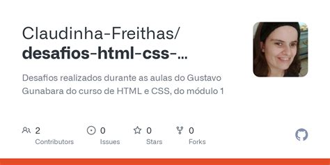 Github Claudiampfreitasdesafios Html Css Guanabara Desafios