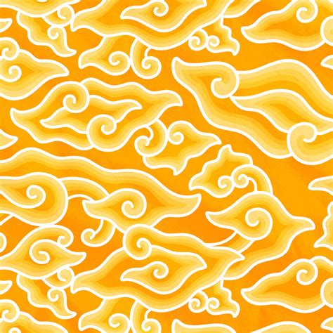 Yellow Indonesia Megamendung Batik Pattern 665574 Vector Art At Vecteezy