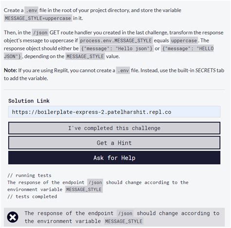 Need Help With Env File Challenge Javascript The Freecodecamp Forum