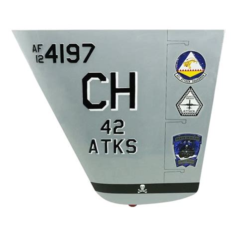 42 Atks Mq 9 Reaper Airplane Tail Flash Custom Mq 9 Reaper Aircraft Tail Flash Plaque