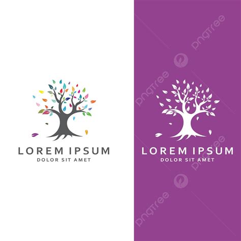 Designing A Logo Of A Vibrant Tree With A Vector Illustration Template Concept Vector Design