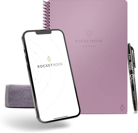 Rocketbook Smart Reusable Notebook Fusion Plus Executive Size Spiral Notebook