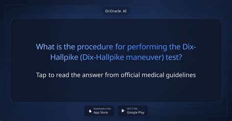 What Is The Procedure For Performing The Dix Hallpike Dix Hallpike