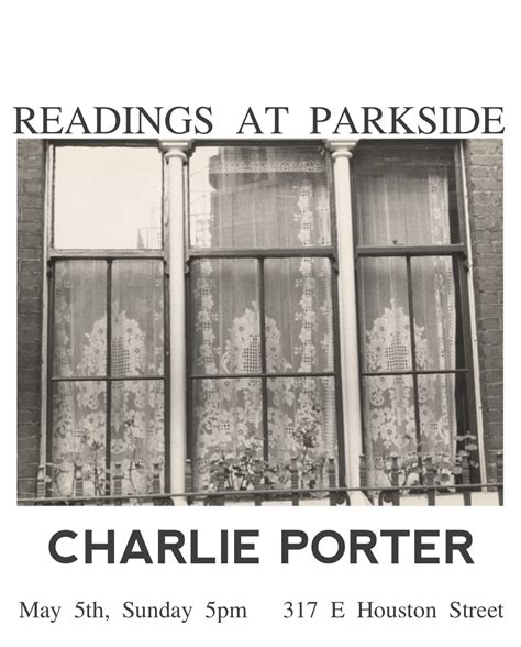 Charlie Porter — Tent Editions