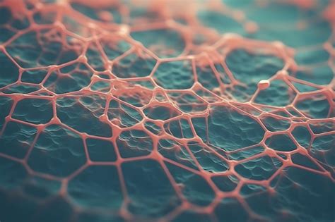 Futuristic Nanotechnology Structures Interconnected Hexagonal Patterns