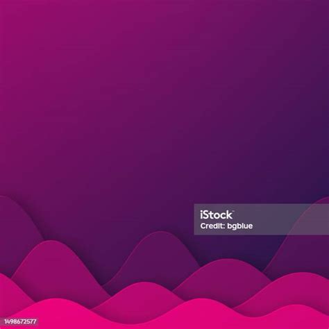 핑크 추상 물결 모양 종이 컷 배경 트렌디 한 3d 디자인 그라데이션에 대한 스톡 벡터 아트 및 기타 이미지 그라데이션 풍경 3차원 형태 Istock